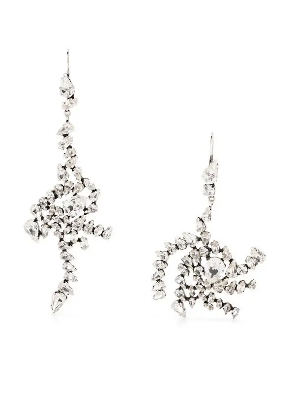 Saint Laurent Crystal Drop Twist Earring