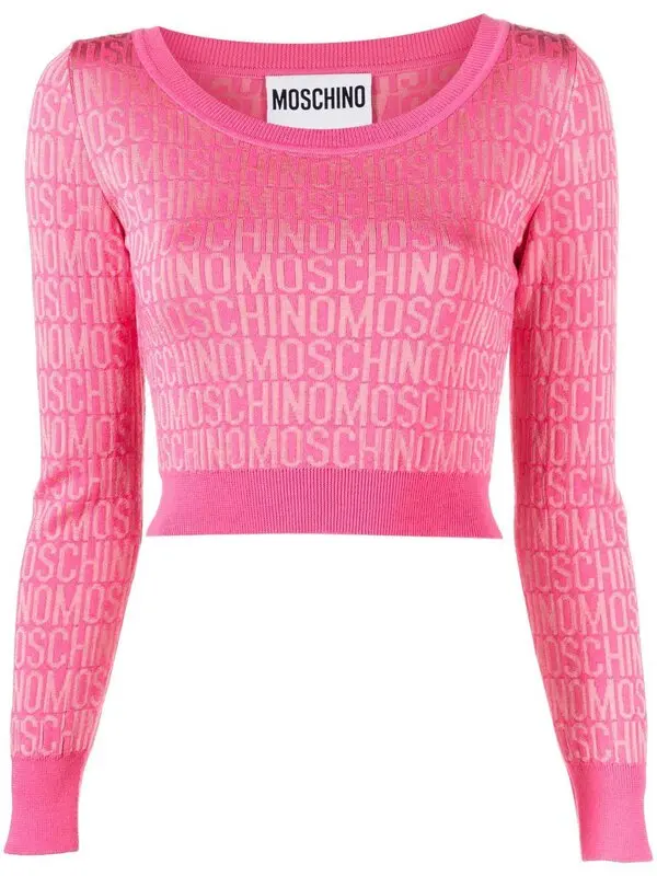 Moschino Monogram Cropped Jumper