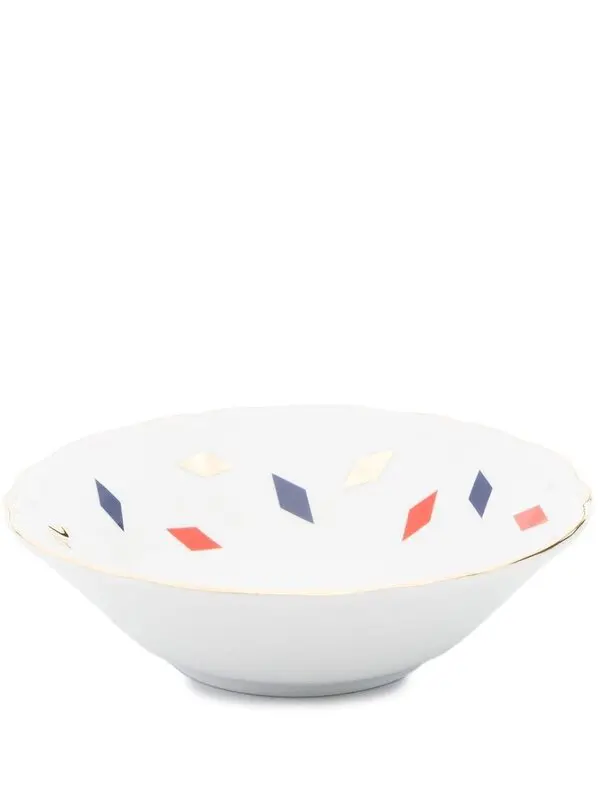 BITOSSI HOME Diamond-pattern Porcelain Bowl