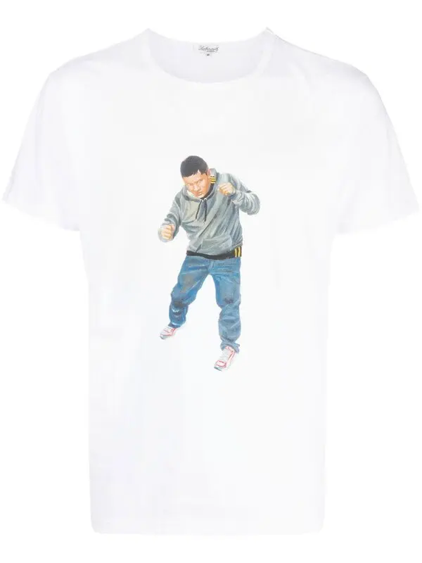 LEATHERSMITH OF LONDON Graphic-print Detail T-shirt