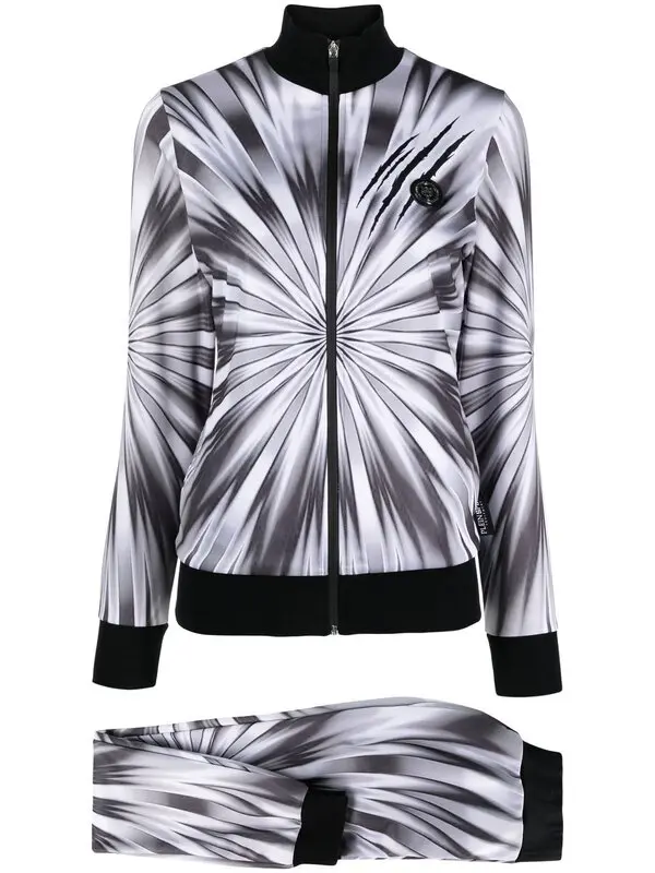 PLEIN SPORT Tie-dye Two-piece Tracksuit - White