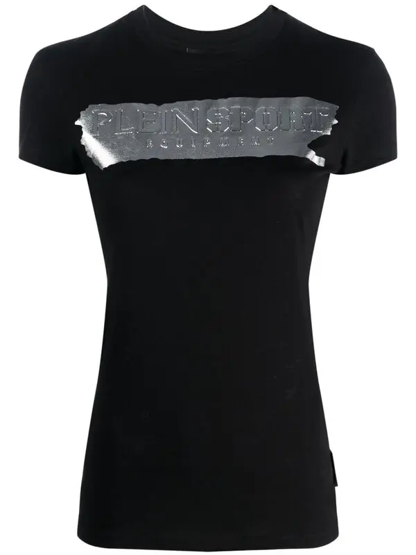 PLEIN SPORT Metallic Logo T-shirt - Black