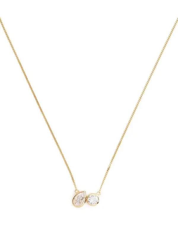 Completedworks Crystal Pendant Chain Link Necklace