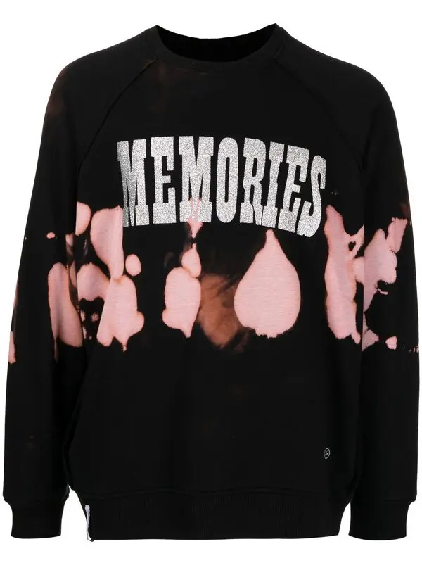 STAIN SHADE X Hiroshi Fujiwara Glitter-detail Sweatshirt - Black