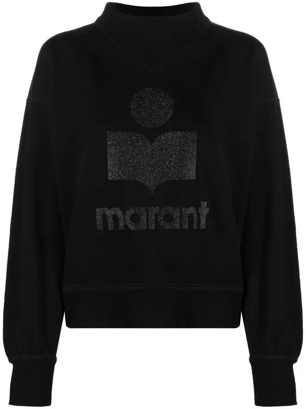 MARANT ETOILE Moby Logo-print Sweatshirt - Black