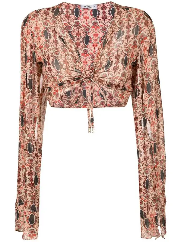 AMIR SLAMA Floral-print Blouse