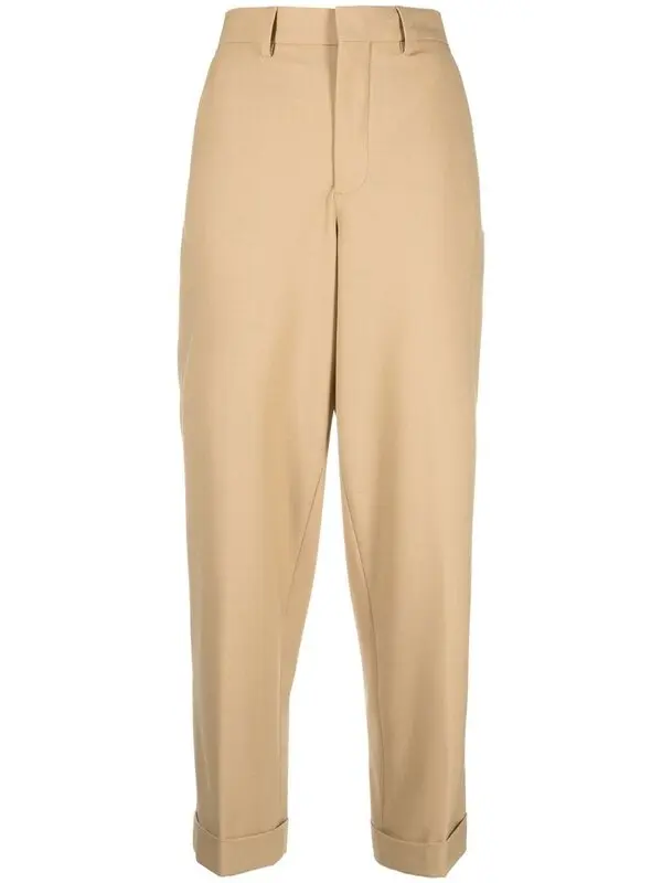 Closed Auckley Pressed-crease Trousers - Brown