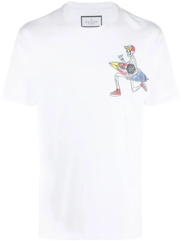 Philipp Plein Hawaii Graphic-print Cotton T-shirt - White