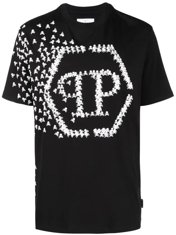 Philipp Plein Skull Bones Logo-print T-shirt - Black