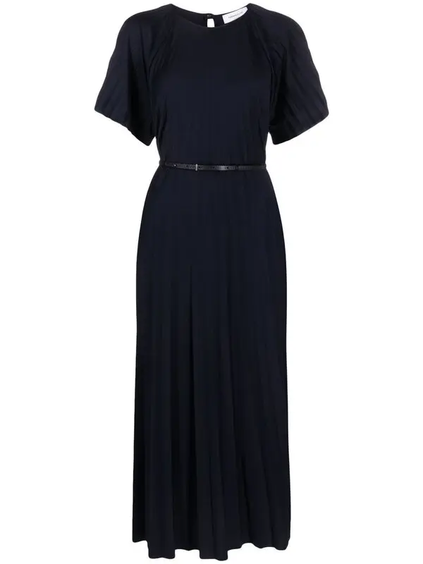 Fabiana Filippi Pleated Belted Midi Dress