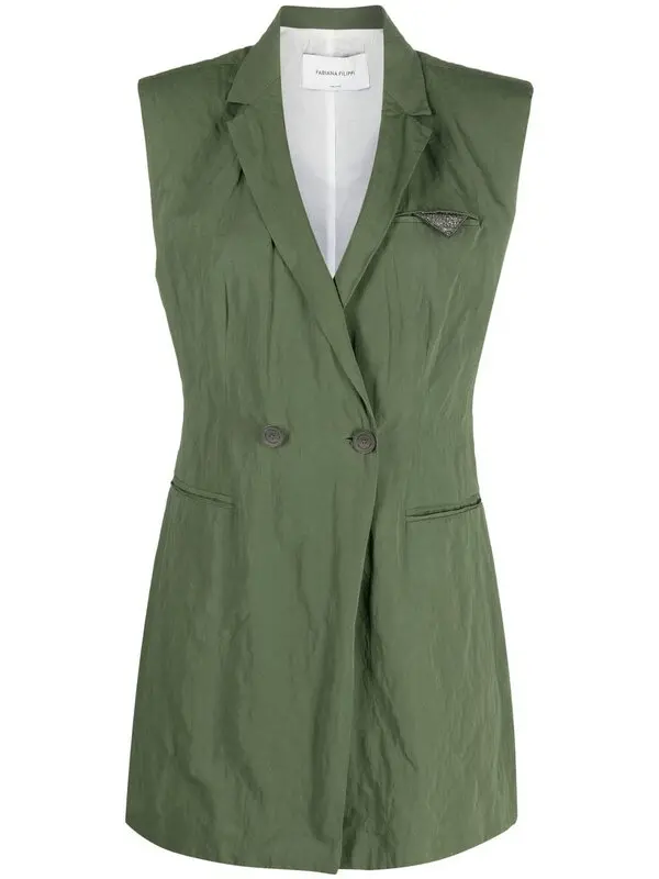 Fabiana Filippi Sleeveless Double-breasted Blazer