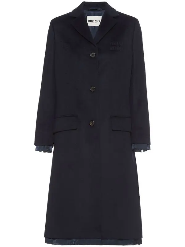 Miu Miu Single-breasted Velour Coat