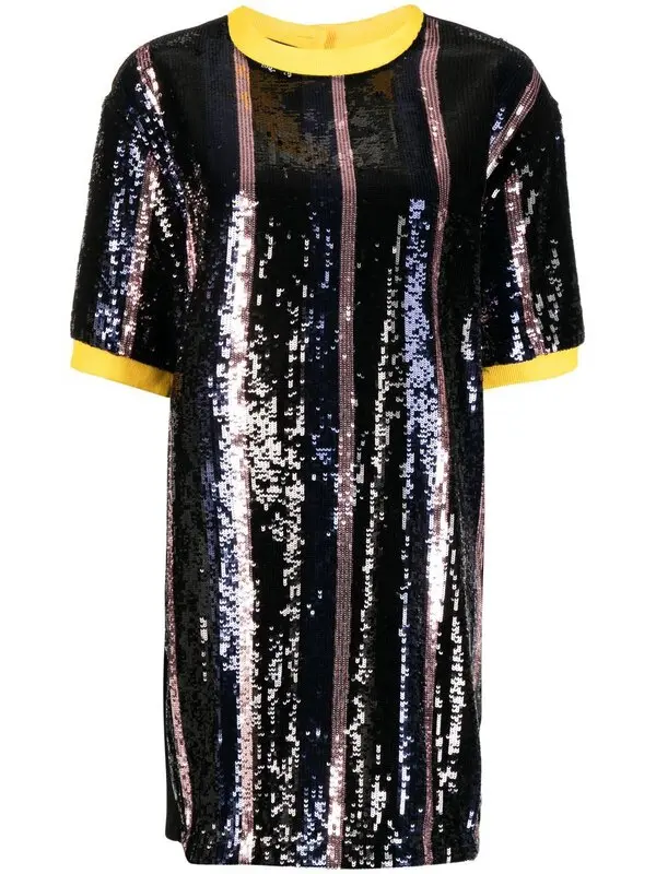 Plan C Sequin T-shirt Dress
