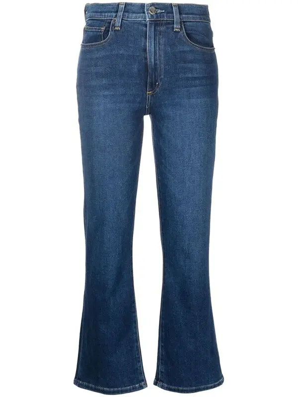 LE JEAN Flared Cropped-leg Trousers