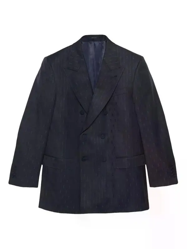 Gucci Horsebit Striped Wool Jacket