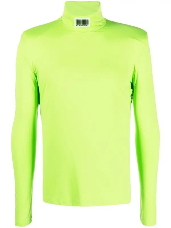 VTMNTS Barcode Turtleneck Jumper - Green