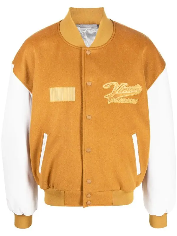 VTMNTS College Varsity Bomber Jacket - Yellow