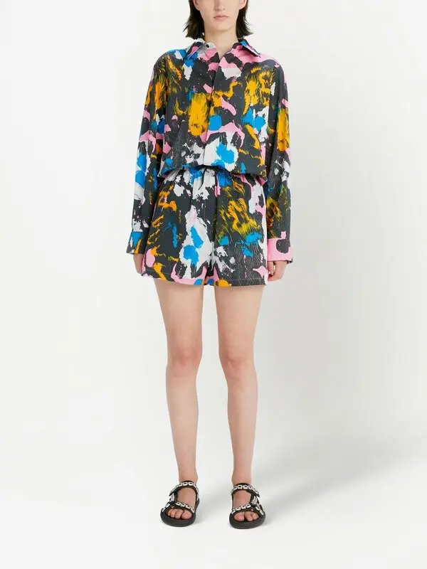 CHRISTOPHER KANE Camouflage-print Long-sleeved Shirt