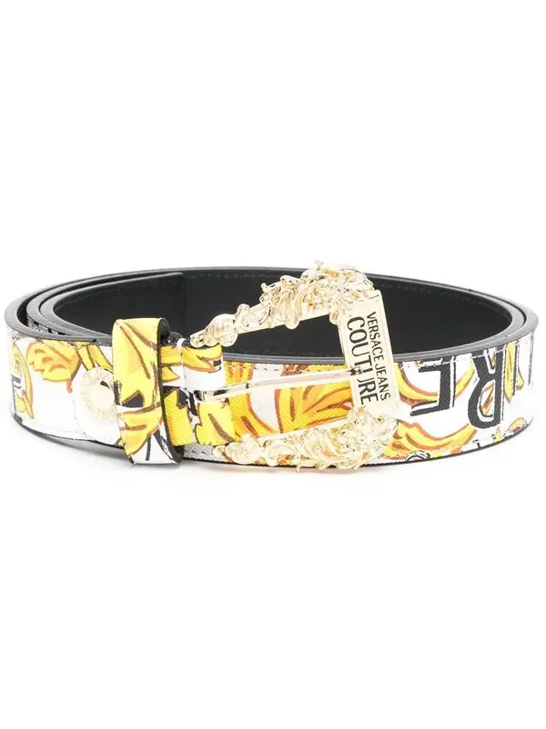 Versace Logo-print Leather Belt