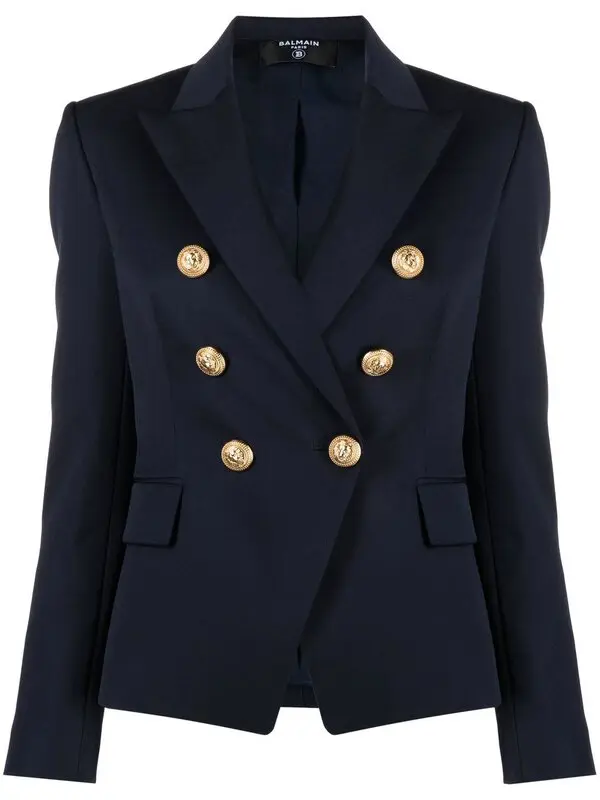 Balmain Double-breasted Blazer - Blue