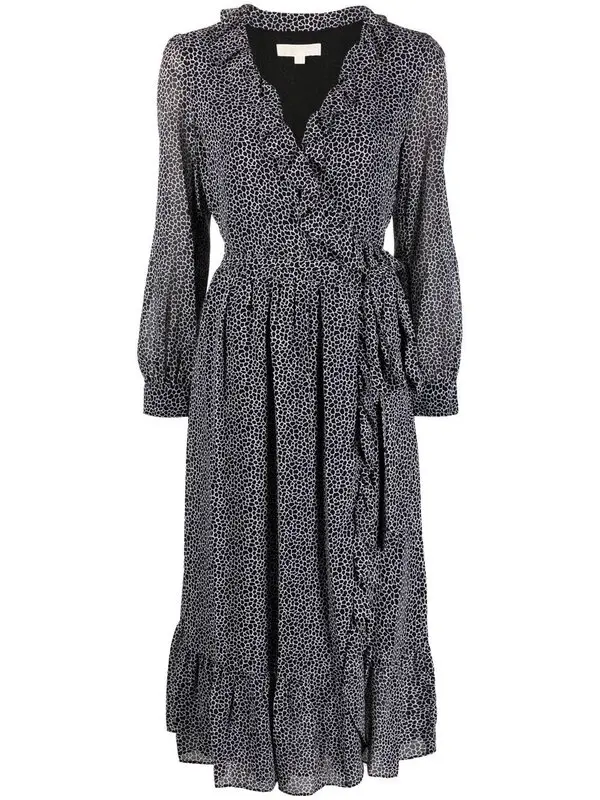 Michael Kors Ruffle-trim Belted Dress
