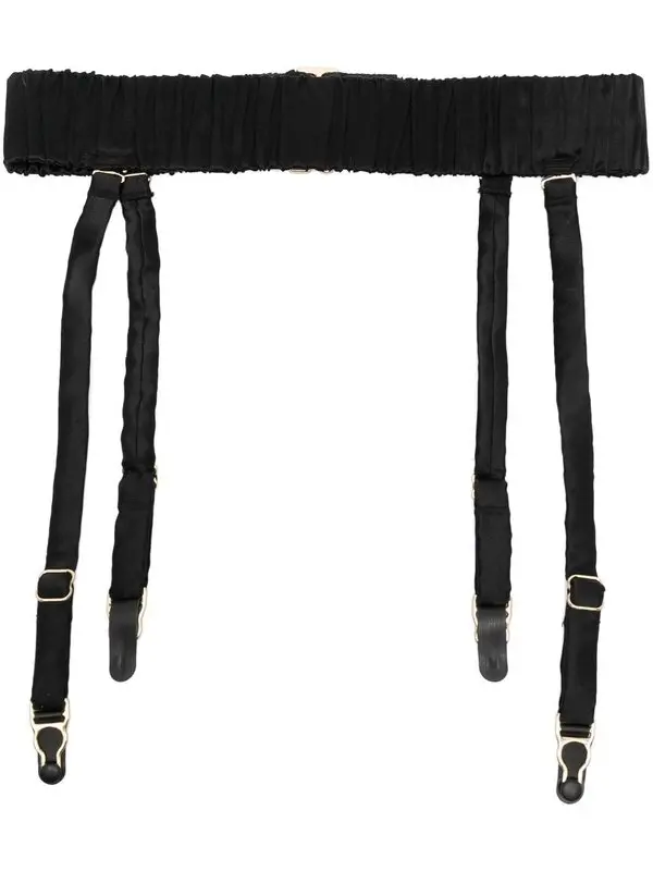 MAISON CLOSE Smocked-waist Garter Belt