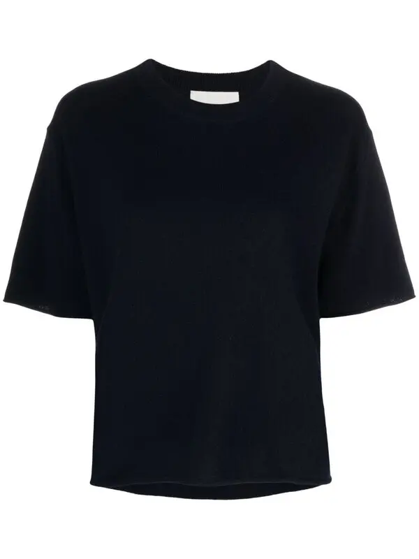 LISA YANG Short-sleeved Knitted Top - Blue