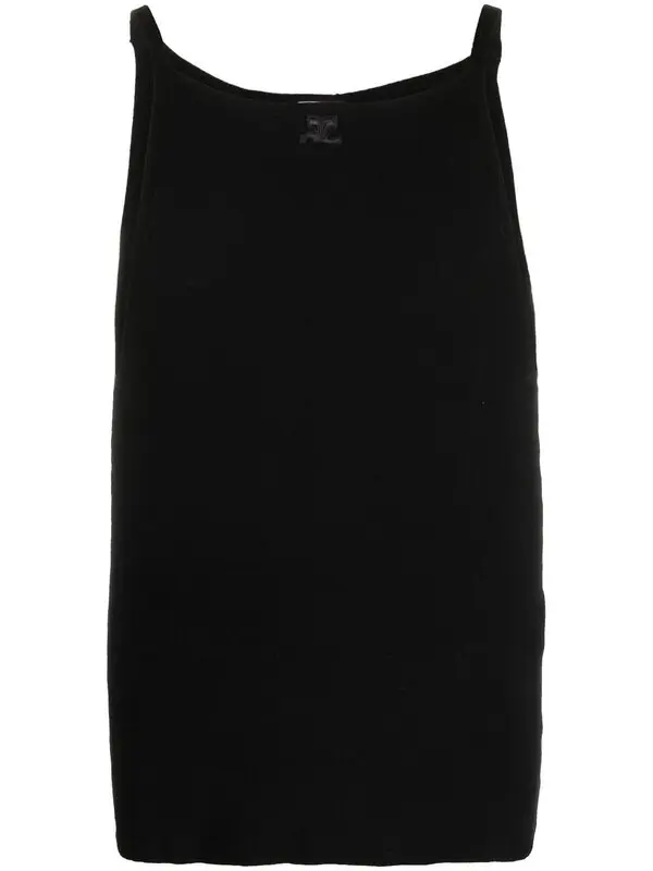 COURREGES Logo-patch Vest-top