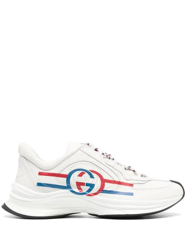 Gucci Run Leather Sneakers - White