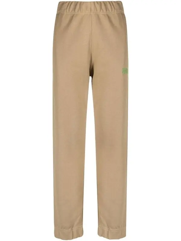 GANNI Logo-embroidered Track Pants - Brown