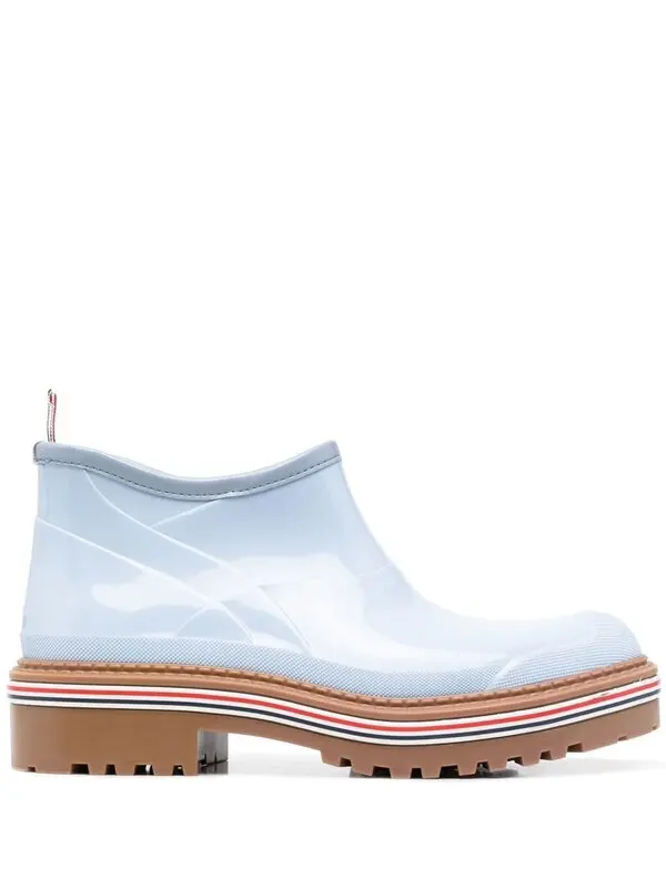 Thom Browne Stripe-trim Ankle Boots - Blue
