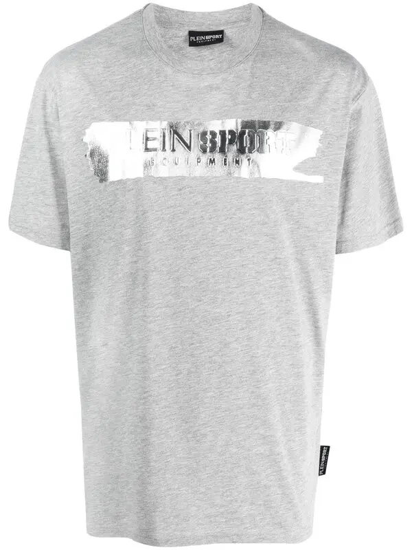 PLEIN SPORT Debossed-logo Short-sleeved T-shirt - Grey