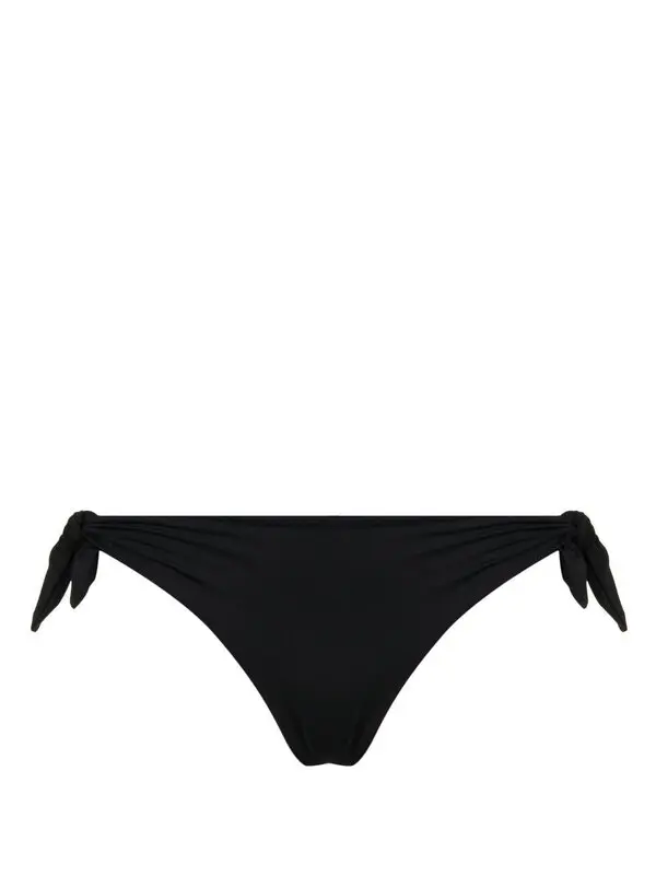 Saint Laurent Self-Tie Bikini Bottom In Black 50% Off Editorialist