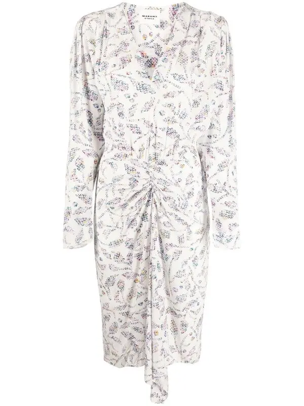 MARANT ETOILE Danalia Wrap Midi Dress - White
