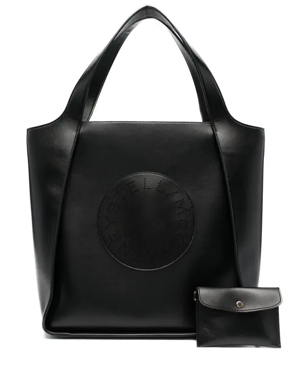 Stella McCartney Perforated Logo Tote - Black