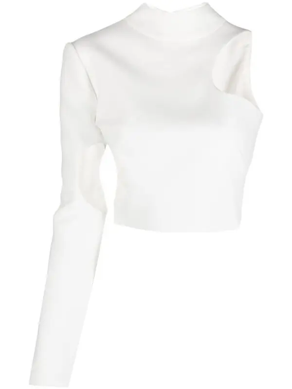 MONOT One-shoulder Cropped Top