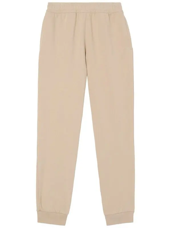 Burberry Logo-print Stretch-cotton Track Trousers - Neutrals
