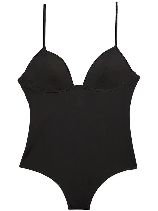Fleur Du Mal Cupped Nonwire Bodysuit - Black