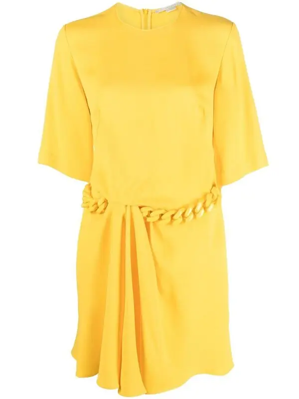 Stella McCartney Chain Link-detail Minidress - Yellow