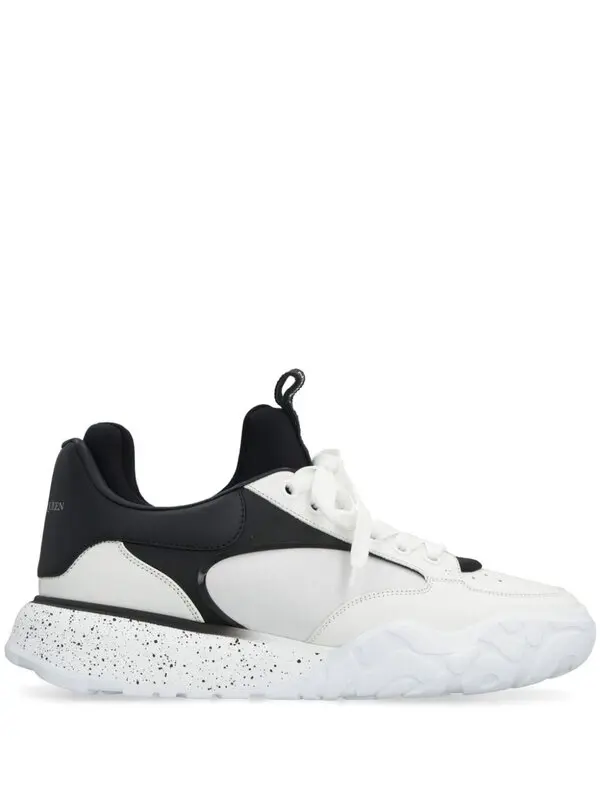 Alexander McQueen Court Tech Leather Sneakers - White