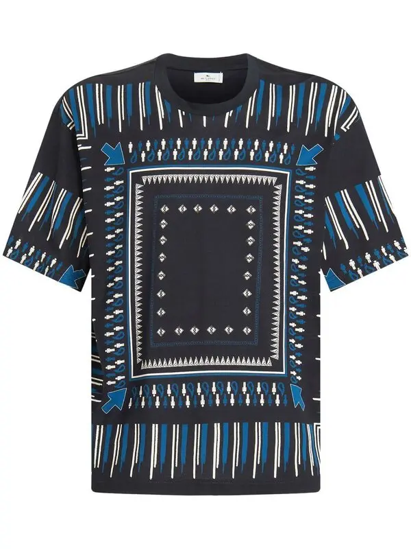 Etro Abstract-print Cotton T-shirt
