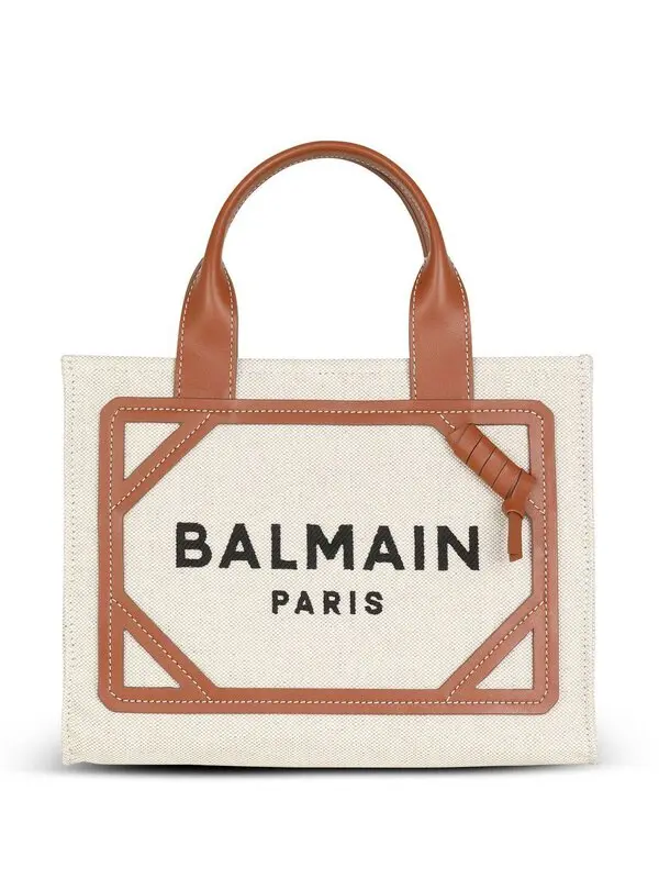 Balmain B-army Small Logo Tote Bag - Neutrals