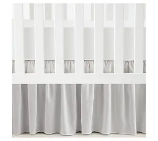 LUSH DECOR Ruffle Crib Skirt Gray Single 28x52 Lush Dec Or