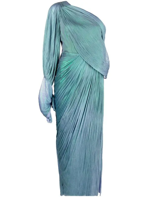 MARIA LUCIA HOHAN Haven Pleated One-shoulder Dress