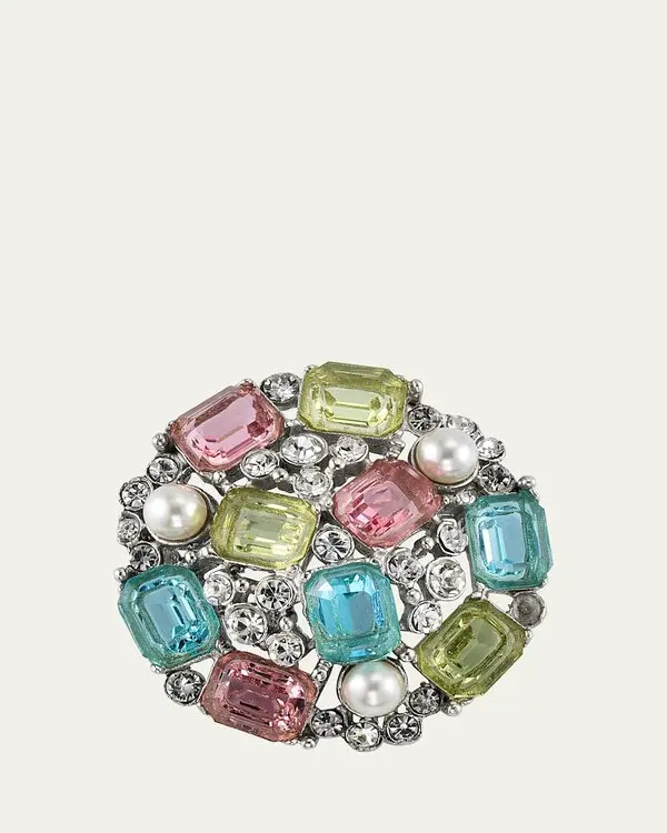 BEN-AMUN Stone And Crystal Pin