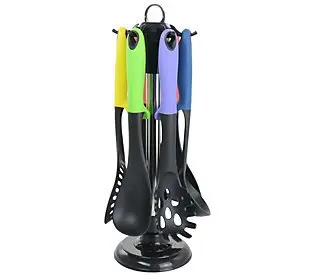 MEGACHEF 7 Piece Nylon Kitchen Utensil Set In A Ssorted Colors