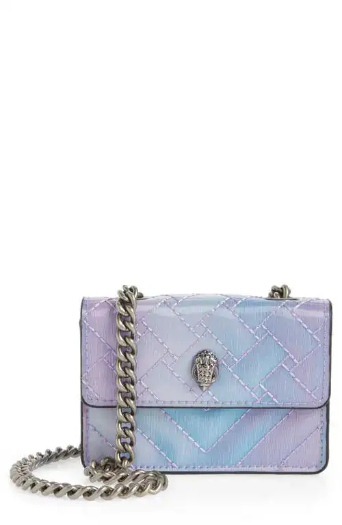 Kurt Geiger Micro Kensington Iridescent Quilted Crossbody Bag - Light ...