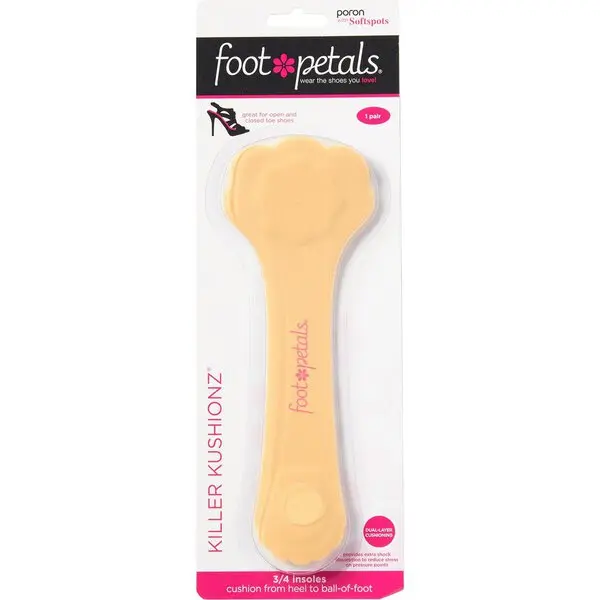 FOOT PETALS Killer Kushionz® 3/4 Insoles - Solid Buttercup