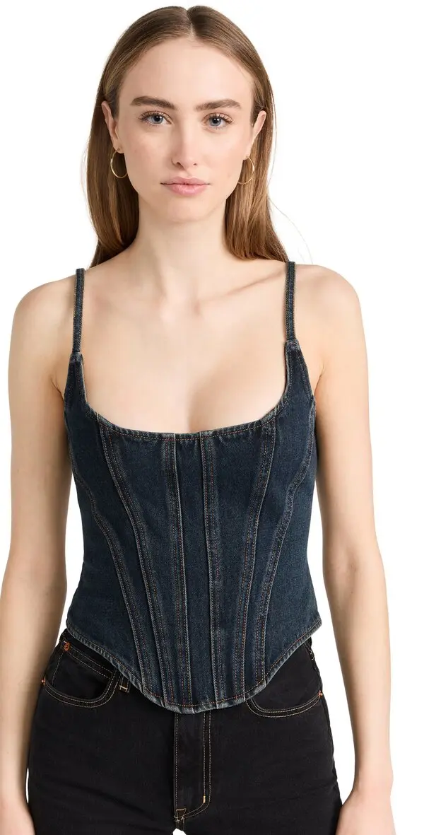 Lioness Capri Corset Top - Dark Denim