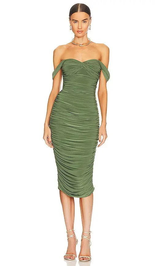 Norma Kamali Walter Midi Dress - Celadon